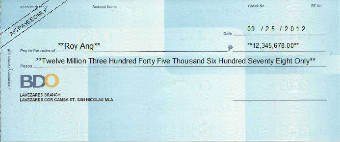 Cheque Writing Printing Software For The Philippines Banks